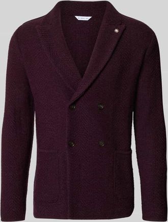 Manuel Ritz Regular Fit Cardigan mit Woll-Alpaka-Anteil in Strick-Optik