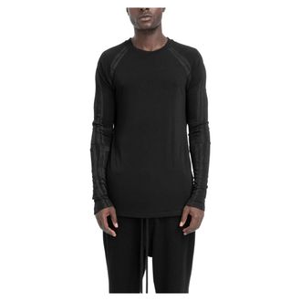 Thom Krom Homme, Tops, Noir, Taille: XL Painted Seams Long Sleeve T-Shirt