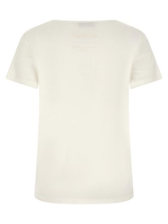 Max Mara Embroidered Cotton Jersey T-Shirt - Cream