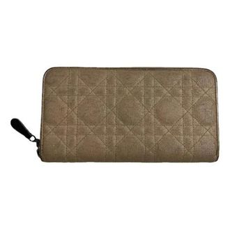 Dior Portefeuille en cuir doccasion - Femme - Pre-owned - Beige - Taille: ONE Size