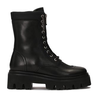 Kazar Schwarze Stiefel mit hohem Schaft auf einer Kleeblattsohle - - Shoes - Damen - Schwarzk - 35 EU