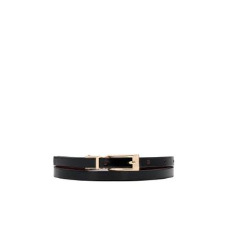 Kazar Schmaler beidseitiger burgunder- und schwarzer G&uuml;rtel - - Accessories - Damen - Schwarzk - 80 CM