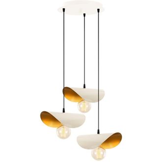 OZAIA Ozaia - Lustre Or et Noir, Style Moderne, Diam&egrave;tre 45 cm, Hauteur 106 cm, Pour Salon ou Chambre Principale