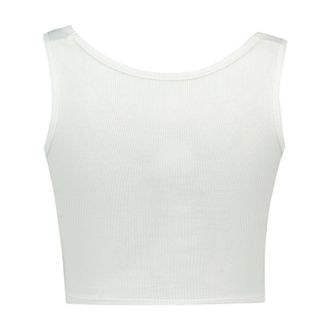 Vivienne Westwood Womens Cropped Rib Top Viscose White T-shirts