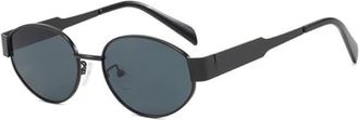 Generic Lunettes De Soleil En M&eacute;tal For Hommes Et Femmes, Id&eacute;ales For La Conduite, Les Vacances, Le Sport Ou D&eacute;placements(Black)