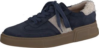 Paul Green Damen Sneaker mit Wechselfußbett, Frauen Low-Top Sneaker,Strassenschuhe,Sportschuhe,Freizeitschuhe,Turnschuhe,Blau (Space/Biscuit),38.5 EU / 5.5 UK