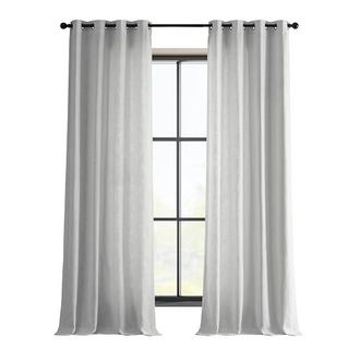 Half Price Drapes Ösenvorhänge für Wohnzimmer 50 x 96 cm (1 Panel), FHLCH-VET13191-96-GR, Reisweiß