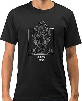 Bioworld Dragon Ball Z Goku Portrait T-Shirt Noir - Noir - Medium