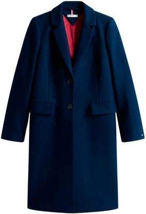 Tommy Hilfiger Law Coat mit Kaschmir - Blau