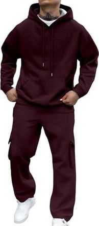 Generico Ensemble de Jogging pour Homme avec Capuche et Pantalon de Surv&ecirc;tement Ensemble de Surv&ecirc;tement Premium Ajustement Large &Eacute;l&eacute;gant Ensemble Sportif Basiq