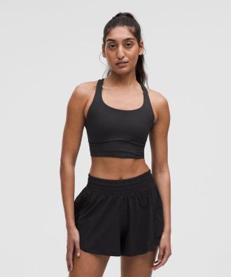 lululemon Energy Longline-BH mit mittlerem Halt für B-D-Cups Evolve für Frauen - Größe 2XS in Black
