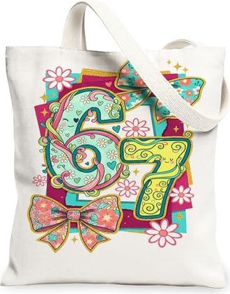 Generic Sacs fourre-tout en toile vintage &agrave; motif floral avec noeud color&eacute;, sacs d&eacute;picerie r&eacute;utilisables, l&eacute;gers et lavables avec bandouli&egrave;re pour Shoppin, bl
