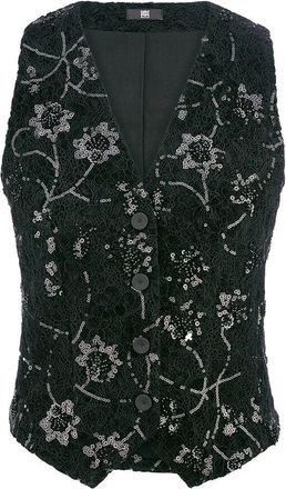 Riani Damen Weste Pailletten- und Glasperlenstickerei