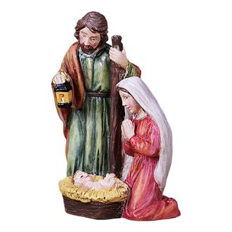 Generico Statue der Heiligen Familie - Krippe aus Harz, handgefertigt, Skulptur Maria, Joseph Jesus, religi&ouml;se Figur, christliches Sammlerst&uuml;ck f&uuml;r Zuhause, Ge