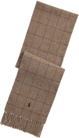 Polo Ralph Lauren Echarpe &agrave; carreaux en laine m&eacute;lang&eacute;e