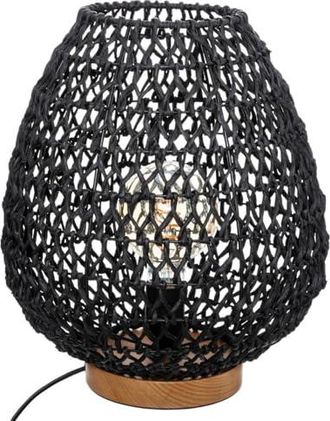 Atmosphera Atmosphera - Lampe Etel noire - métal et papier H36 cm