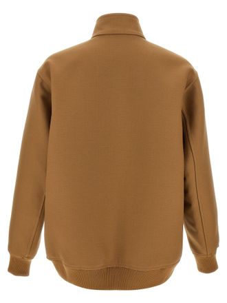 Gucci Wool Blend with Ribbed Knit Jacket - Camel