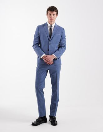 HUGO BOSS HUGO Red - Arti Hesten - Schmal geschnittene Anzughose in Hellblau, Kombiteil