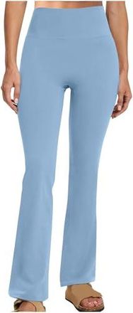 Generic Pantalon baggy ample pour femme - Droit et confortable avec poche - Pantalon de yoga &eacute;vas&eacute; taille haute - Legging dentra&icirc;nement - Legging ventral - Gr