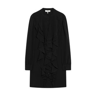 Chlo&eacute; R&uuml;schen-Detail Bluse - - Dresses - Damen - Schwarzk - S