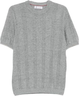 Brunello Cucinelli Homme, Pulls, Gris, Taille: M Maille ras du cou