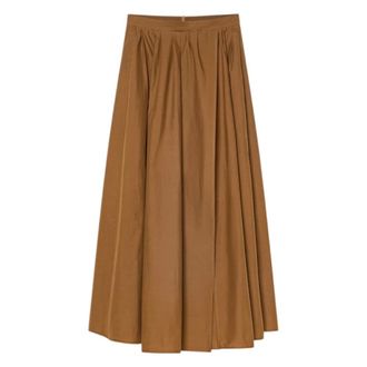Forte_Forte Femme, Jupes, Brun, Taille: 40 FR Jupe longue en popeline
