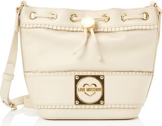 Love Moschino Damen Schultertasche, Elfenbein Schultertasche, Elfenbein
