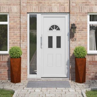vidaXL vidaXL Jardini&egrave;re 2 pcs Rouill&eacute; 30 x 30 x 75 cm