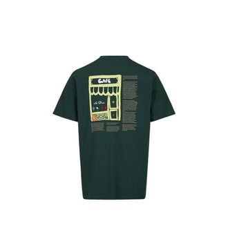 Les Deux T-shirt droit imprim&eacute; &agrave; broderies en coton
