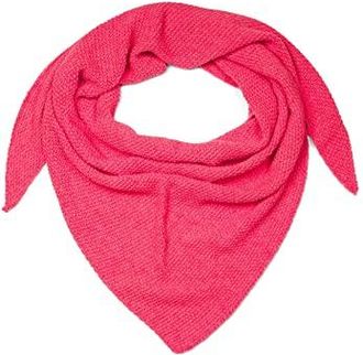 styleBREAKER &Eacute;charpe triangle pour femmes en maille douce avec motif en grains de riz, uni, en m&eacute;lange de laine, fabriqu&eacute;e en Italie, dimensions 190 x 72 cm, Corai