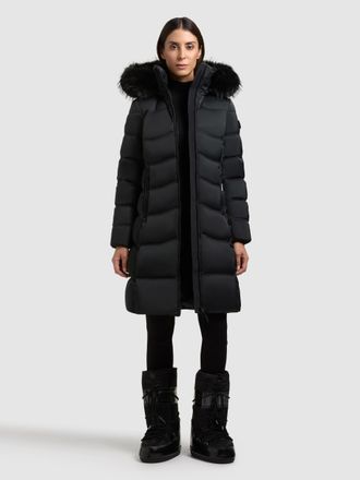 Khujo Steppmantel KHUJO AKKIE, Damen, Gr. XXL, obrage grau, Twill, 100% Polyester, unifarben, eingesetzt gerader Abschluss mit innenliegendem Gummizug, Mänt