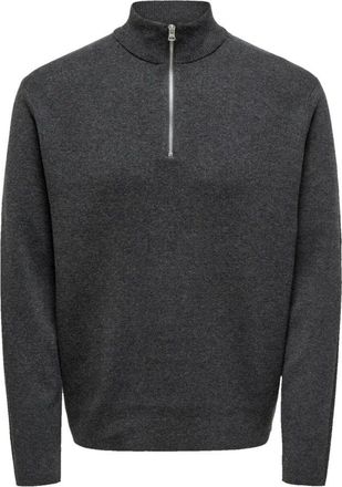Only & Sons Strickpullover mit Stehkragen und Rei&szlig;verschluss