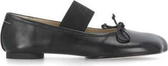 Maison Margiela Black 6 Leather Ballerinas - Gr. 37 (EU) - in Schwarz