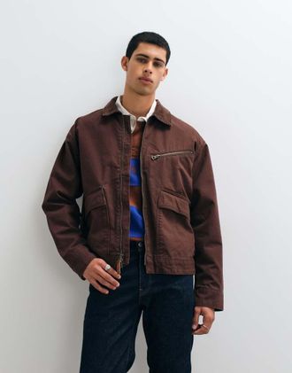 Timberland Canvas-Jacke in Chicory Coffee-Braun
