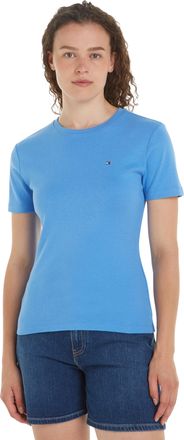 Tommy Hilfiger Damen T-Shirt Kurzarm New Slim Cody Rundhalsausschnitt, Blau (Blue Spell), XXXL