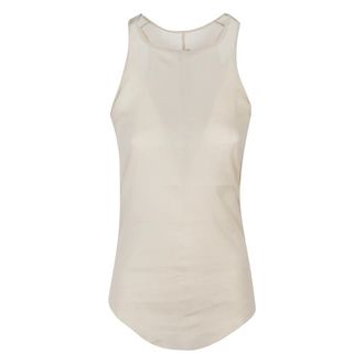 Rick Owens Femme, Tops, Beige, Taille: 40 FR Basic Rib Tank