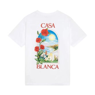 Casablanca Homme, Tops, Blanc, Taille: 2XL T-shirt en jersey