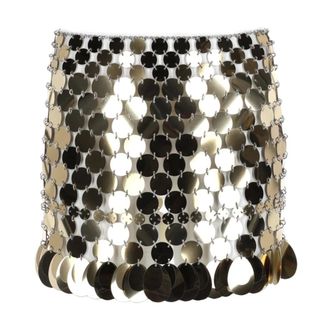 Paco Rabanne Jupe courte en maille de sequins - Femme - Jupes - Multicolore - Taille: 38 FR