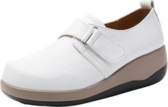 Generic Chaussures compens&eacute;es pour femme - Confortables - Couleur unie - Bout rond - &Eacute;l&eacute;gantes - Respirantes et d&eacute;contract&eacute;es - Chaussures de course &agrave; pied - 