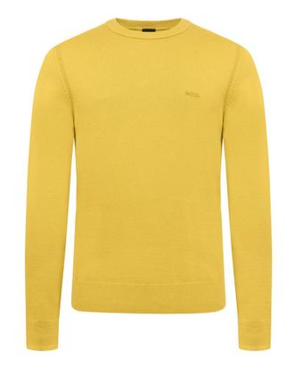 HUGO BOSS Leichter Rundhalspullover aus einem Baumwolle-Kapok-Mix in