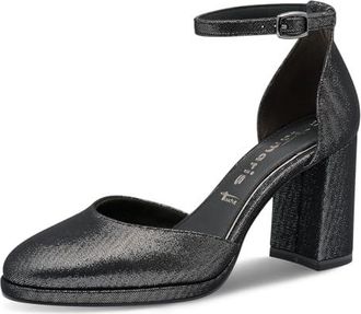 Tamaris Femme Damen Pump with Strap 1-22463-45 Escarpins, Pewter Glam, 39 EU