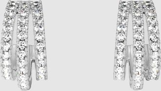 APM Monaco Boucles doreilles Croisette 3 Anneaux PM Argent