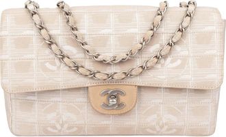 Chanel Crossbody Bags - Chanel Travel Line Monogram Single Flap Crossbody - Gr. unisize - in Beige - f&uuml;r Damen