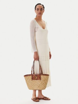 Pinko Handtasche PINKO Love Summer Basket PE 25 PLTT 103324 A2GO Beige