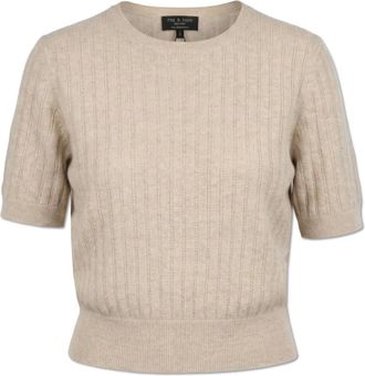 Rag & Bone Femme, Pulls, Beige, Taille: 38 FR Top en Cachemire