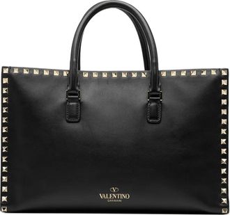 Valentino Garavani 2000-2017 Leather Rockstud Convertible Tote satchel - Schwarz