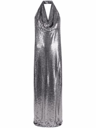 Blanca Vita robe longue &agrave; sequins - Argent