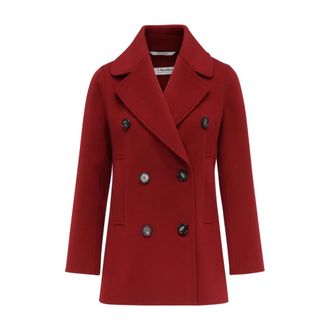 Max Mara Stilvoller Caban Mantel - - Coats - Damen - Rot - 2XS