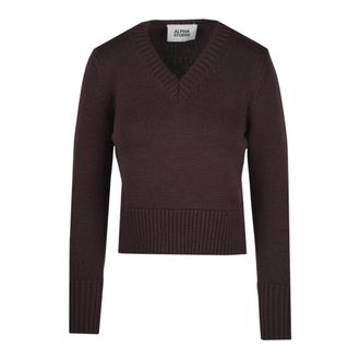 Alpha Studio V-Ausschnitt Strickware - - Knitwear - Damen - Braun - XL