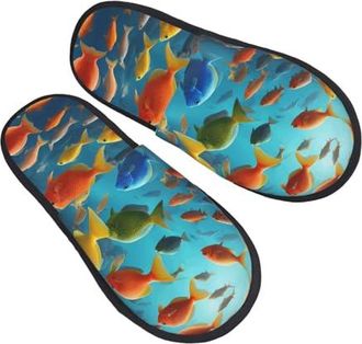 Generic Pantoufle Impression De Poissons Color&eacute;s Chaussures Hiver Maison Chaussons Pour Ext&eacute;rieur Homme Unisex L